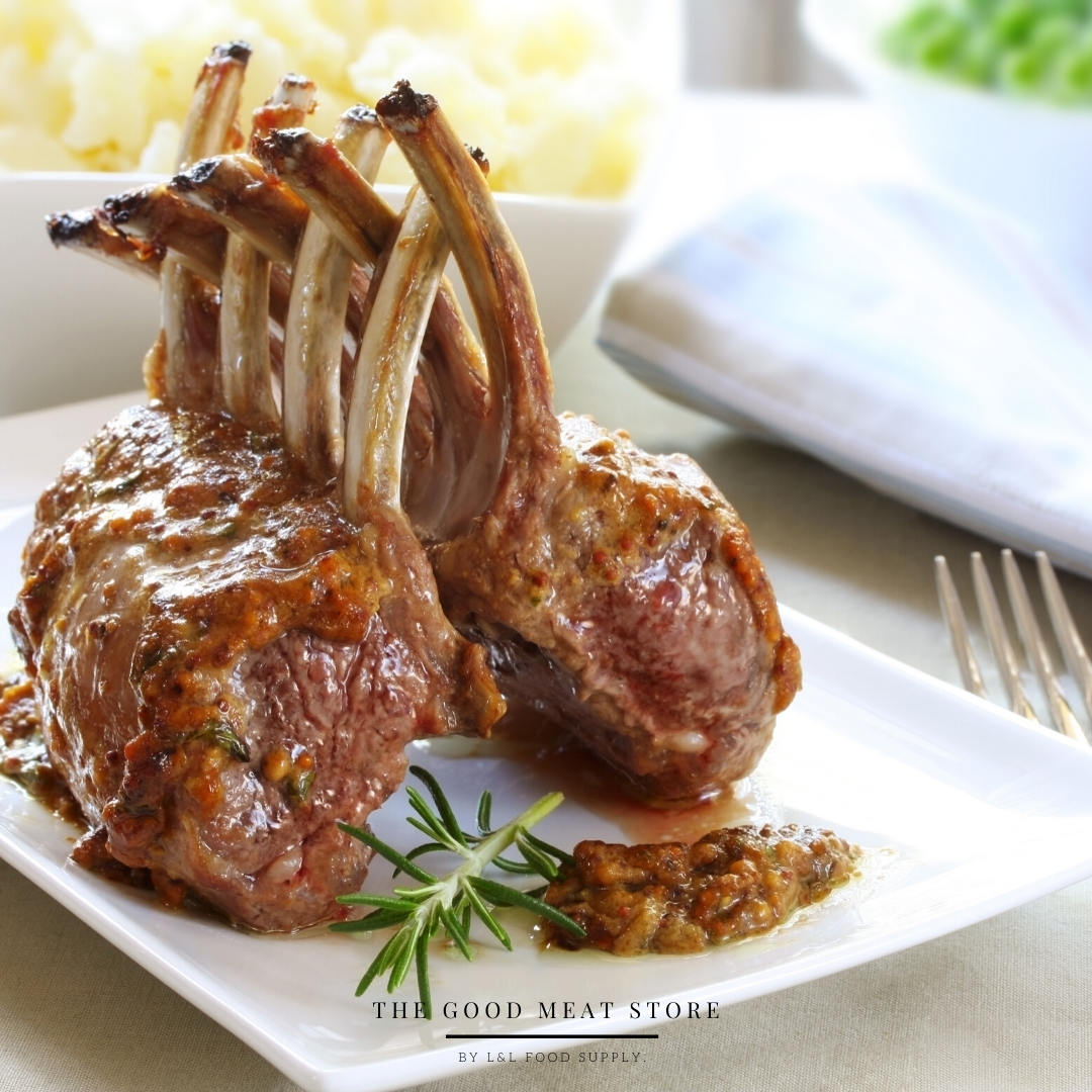 Frozen NZ Lamb Rack (French Cut Cap Off) ~1.1kg (for 2 racks ...